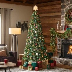 Thoughtful Home Accents Holiday 7.5 ft Wesley Pine Christmas Tree Gifts ...